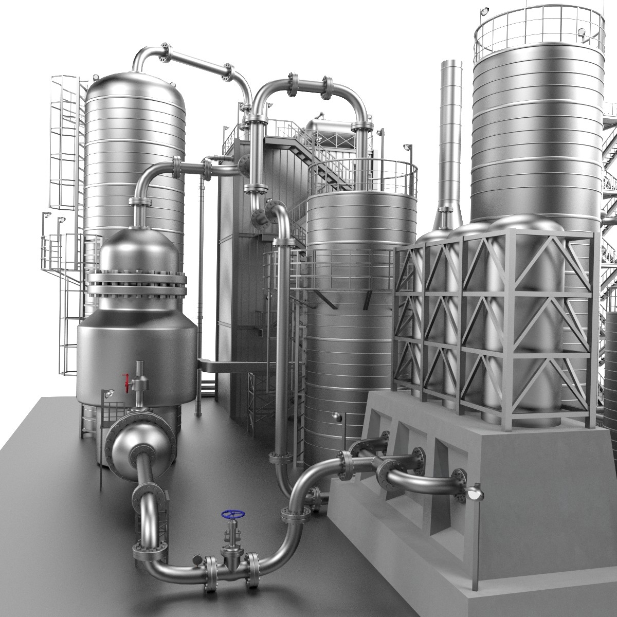 oil refinery 3d model
