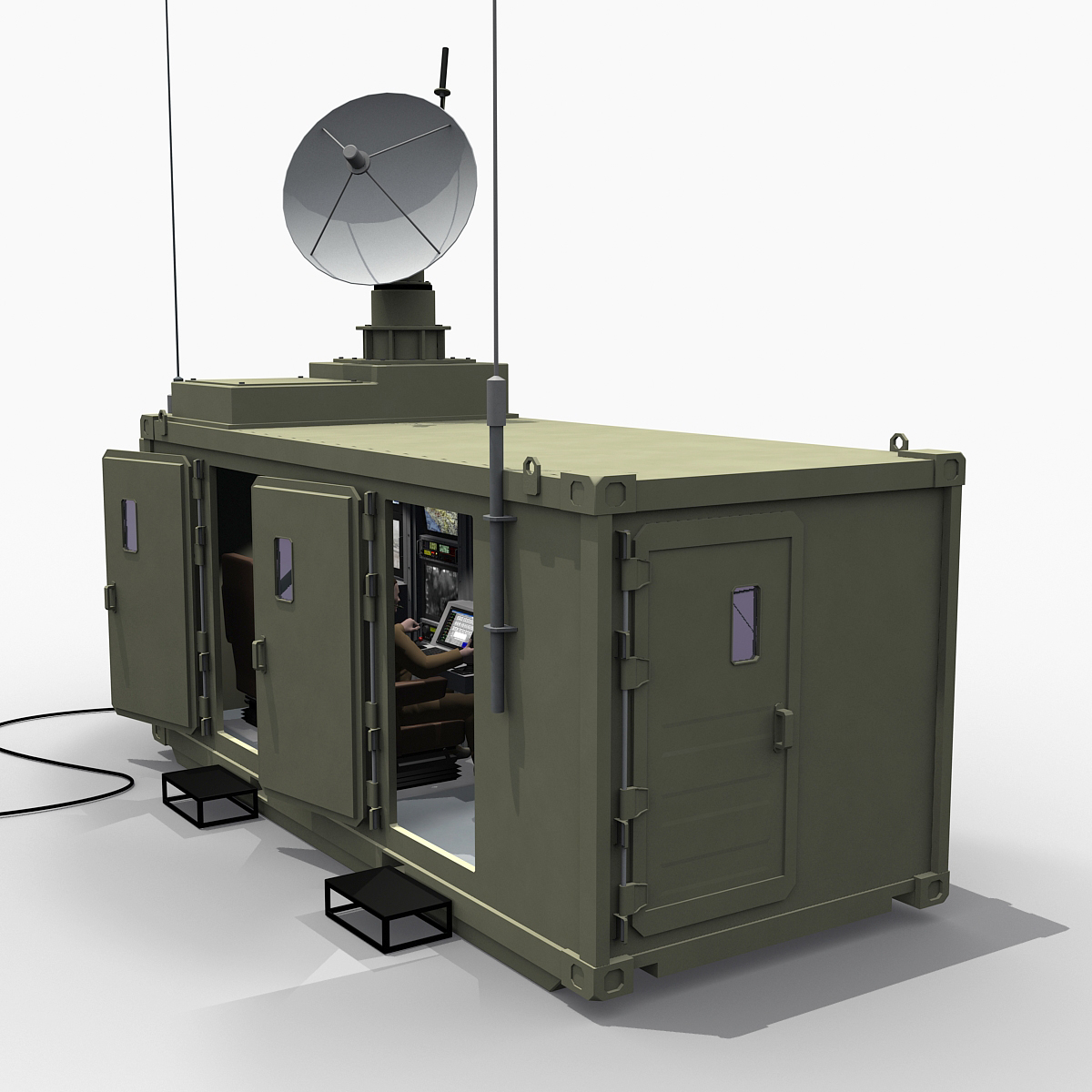 3d uav airstrip ground station model