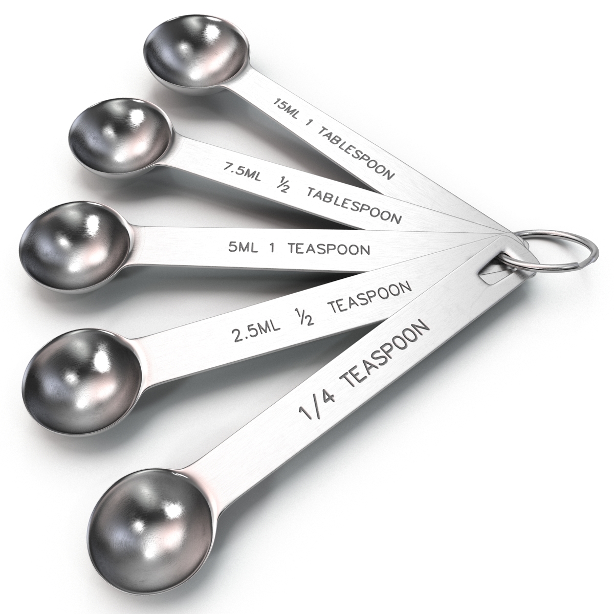 measuring spoons 3d model