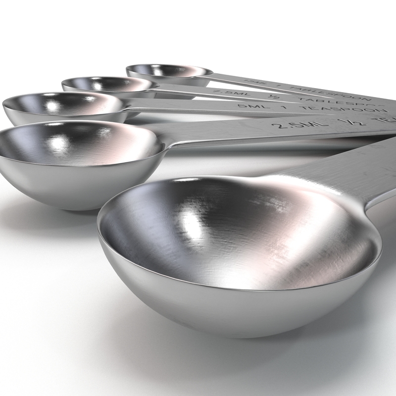 measuring spoons 3d model