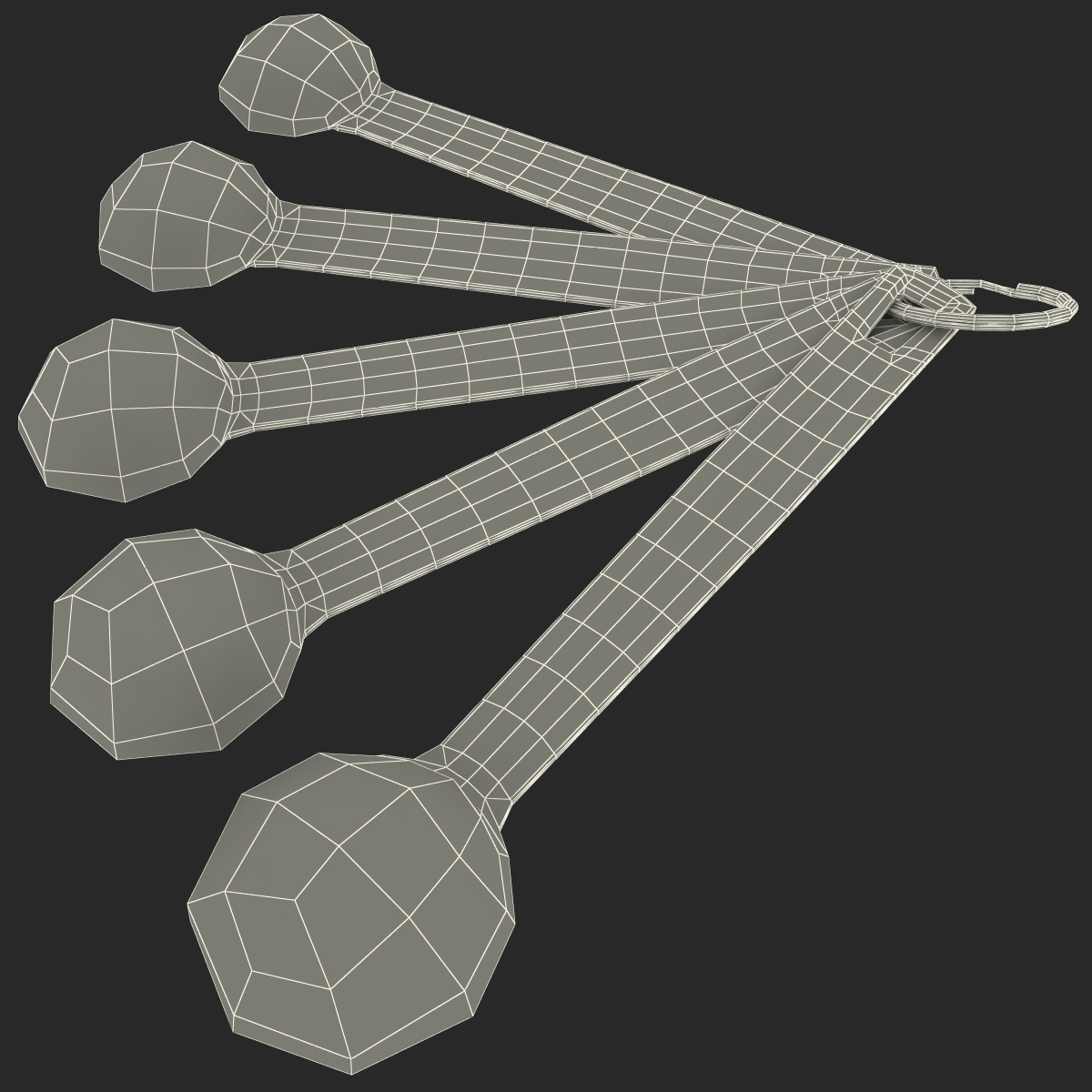 measuring spoons 3d model