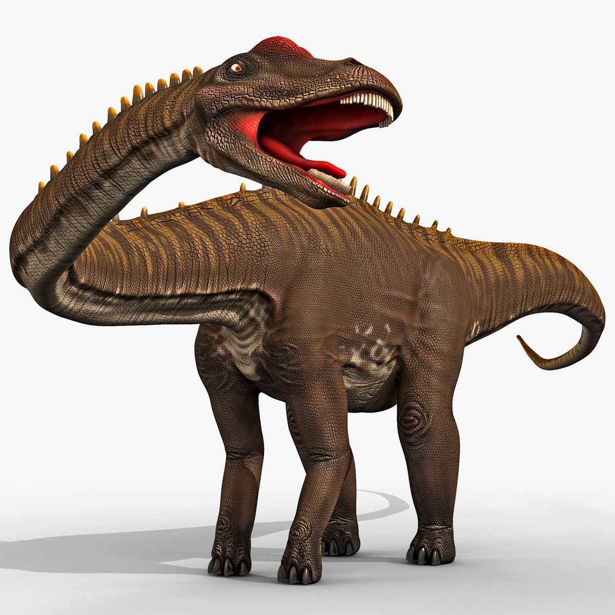 3d model diplodocus rigged