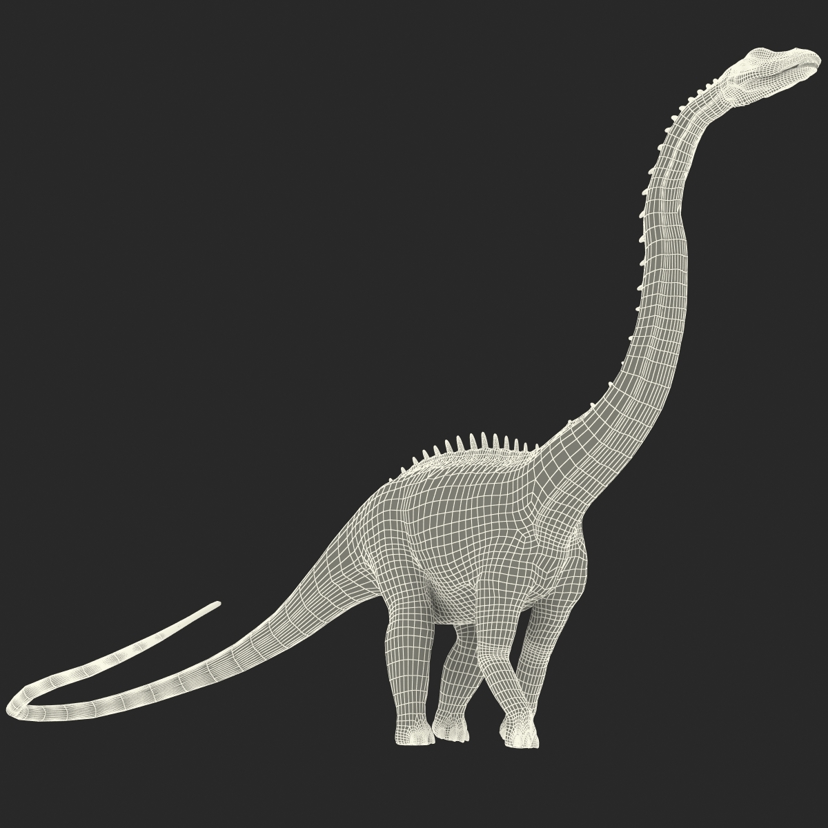 3d model diplodocus rigged