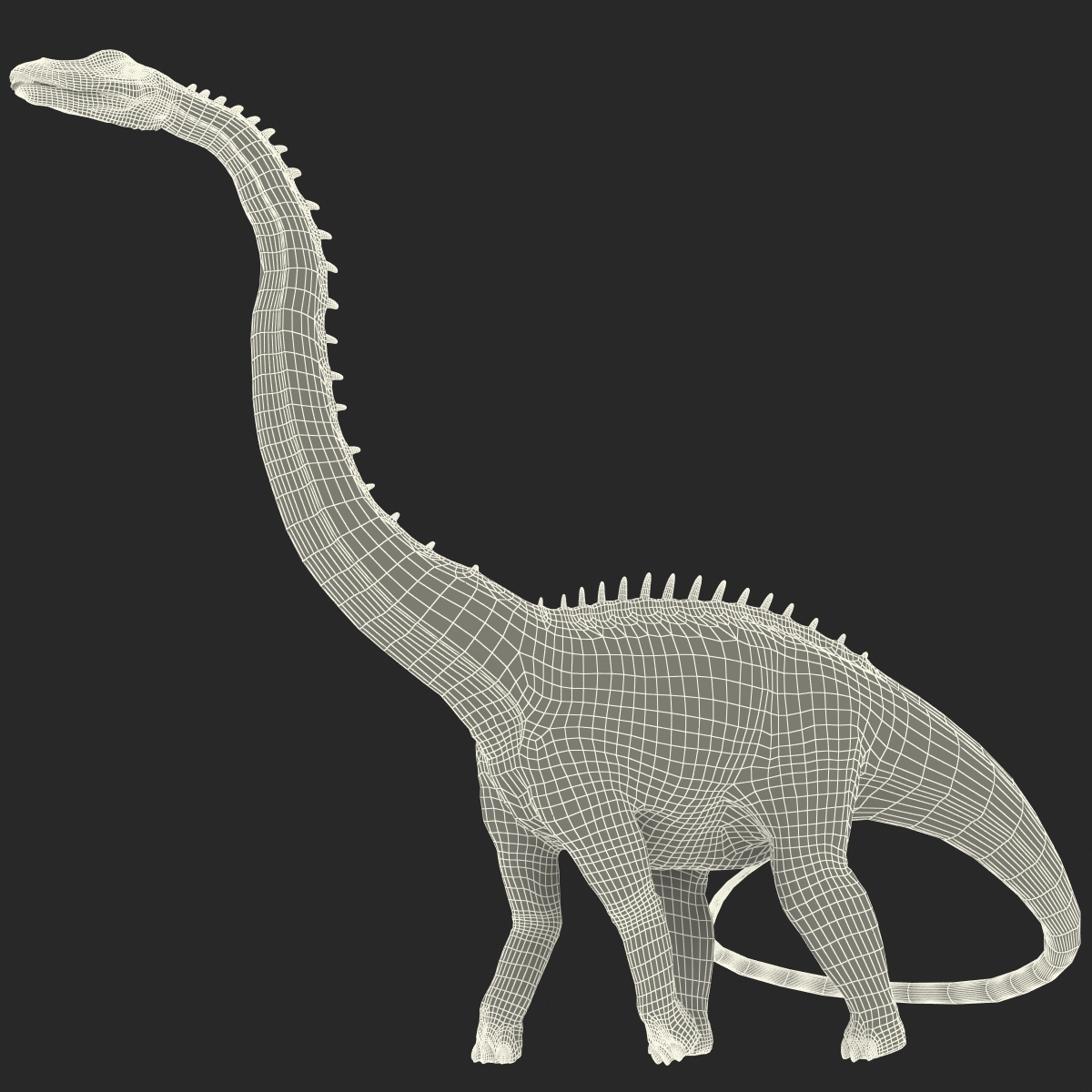 3d model diplodocus rigged