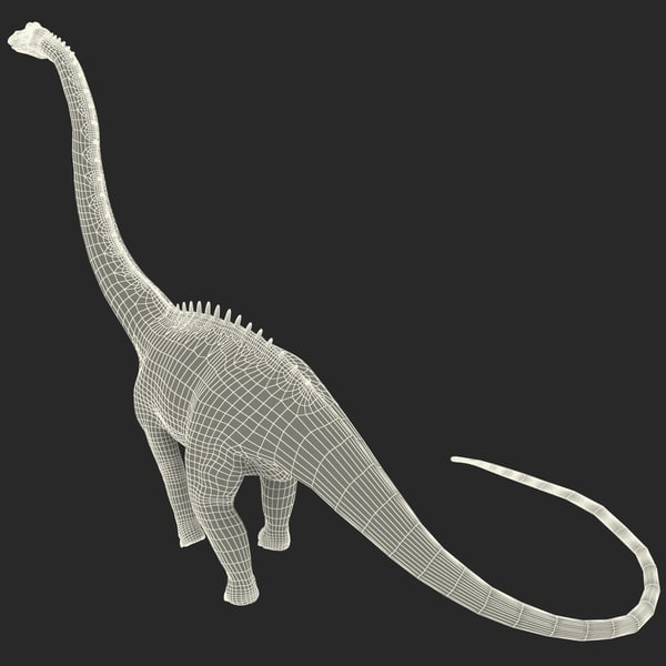 3d model diplodocus rigged