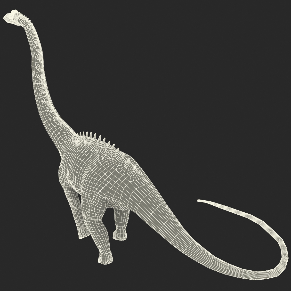 3d model diplodocus rigged