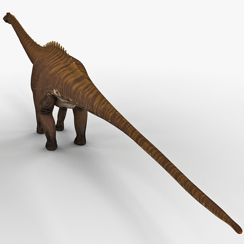 3d model diplodocus rigged