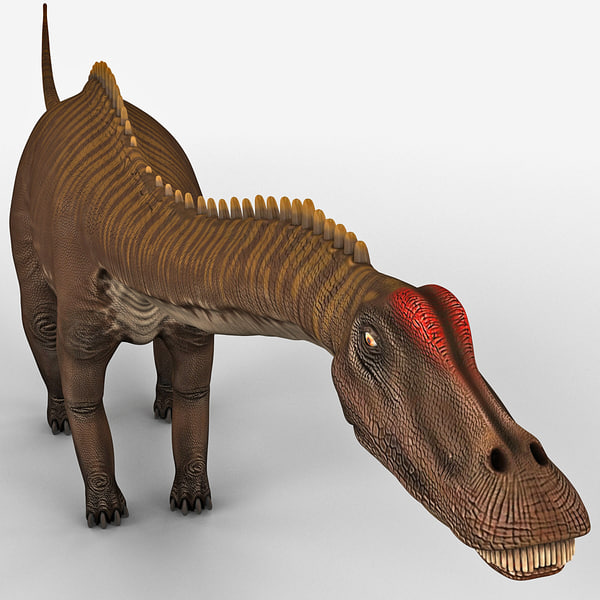 3d model diplodocus rigged