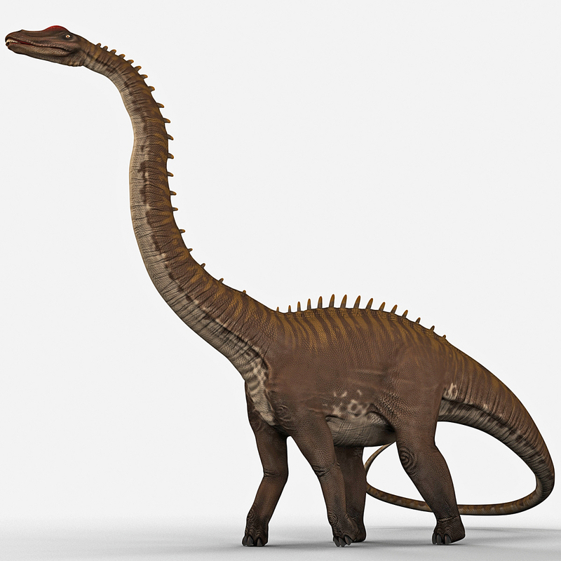 3d model diplodocus rigged