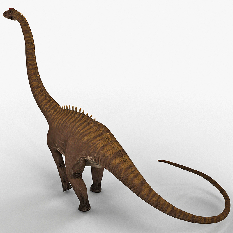3d model diplodocus rigged