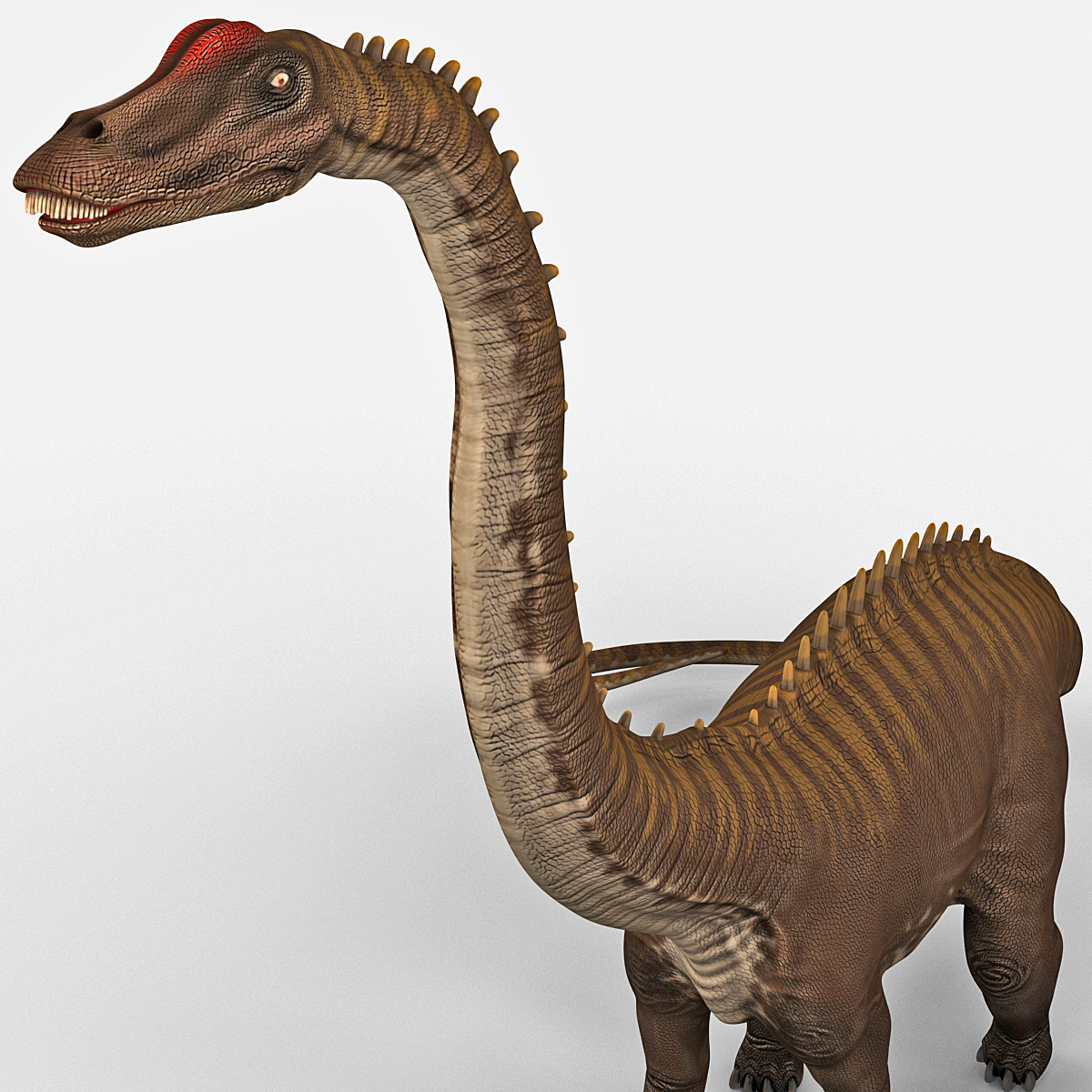 3d model diplodocus rigged