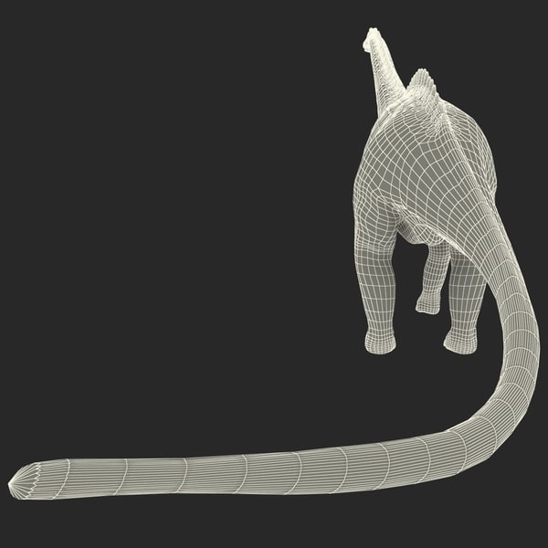 3d model diplodocus rigged