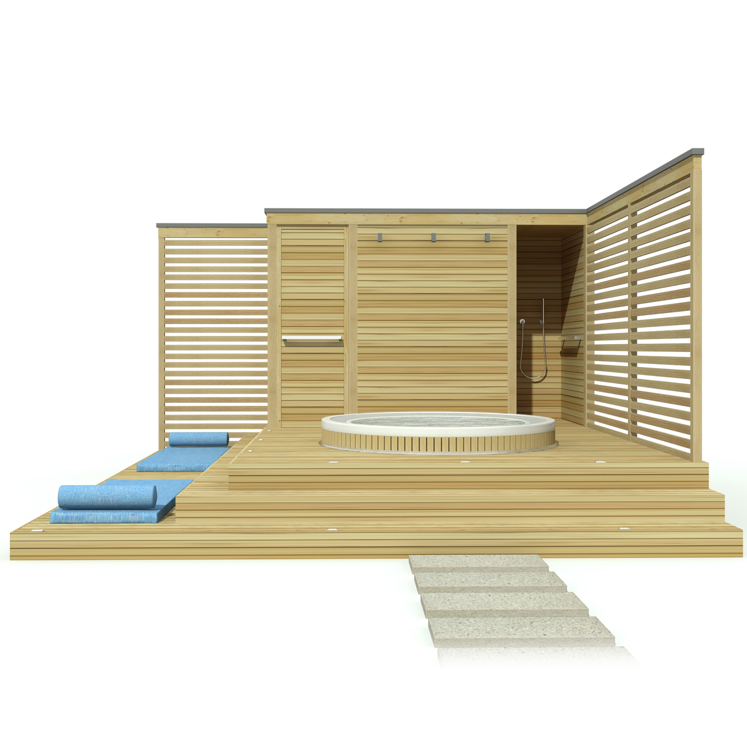 outdoor jacuzzi 3d max