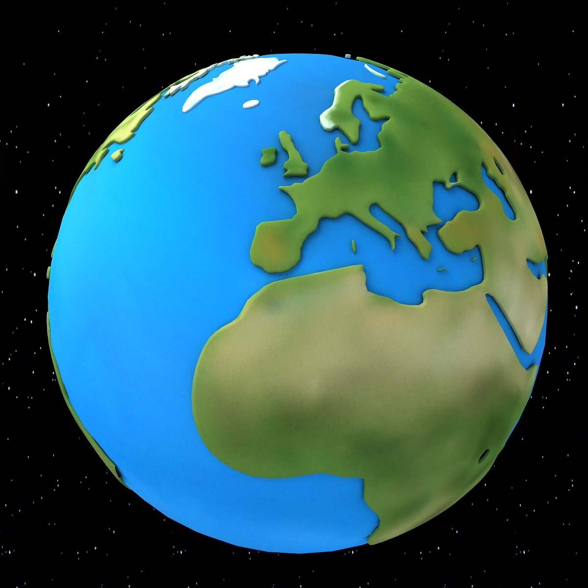 3d cartoon earth model