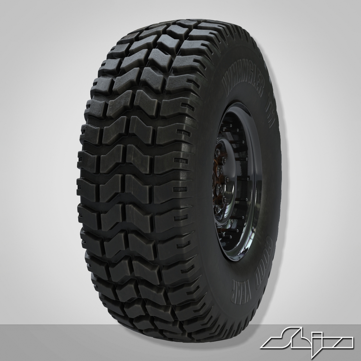 humvee wheel 3d max