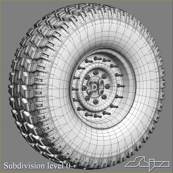 humvee wheel 3d max