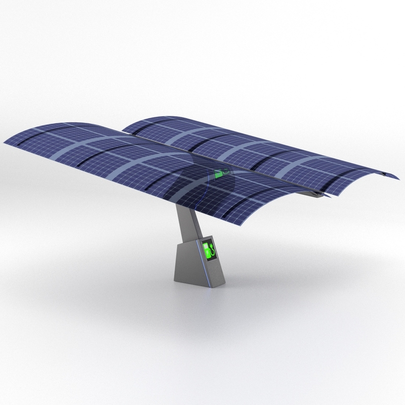 photovoltaic sunshade electric vehicle 3ds