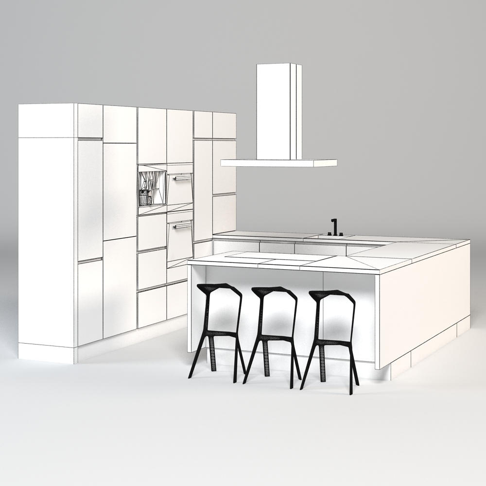 kitchen realistic 3d max