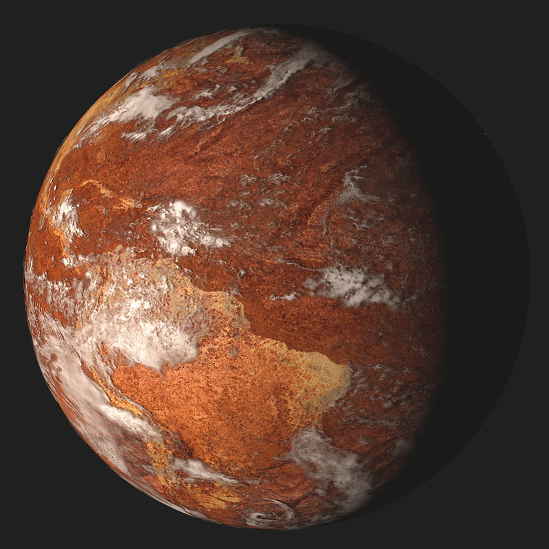 desert earth planet 3d model