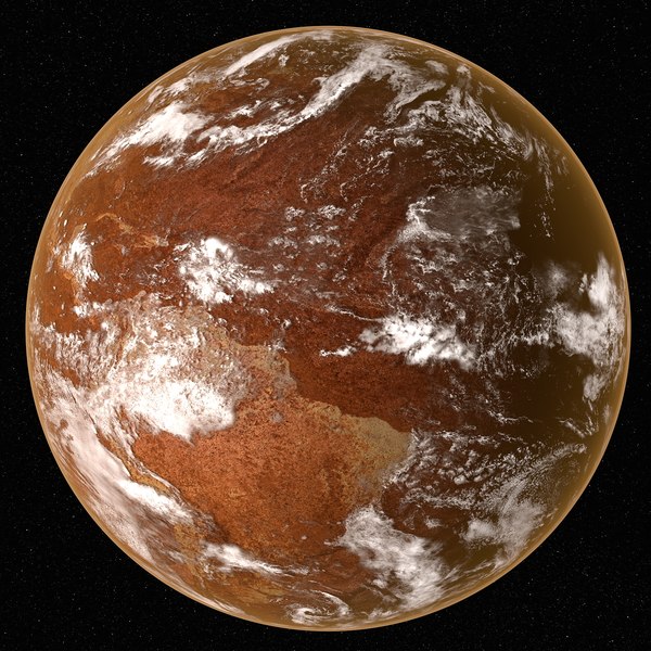 desert earth planet 3d model