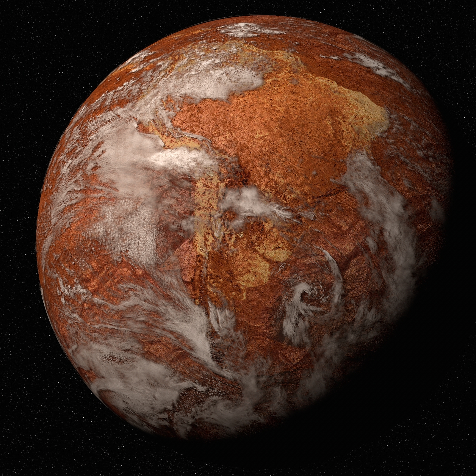desert earth planet 3d model