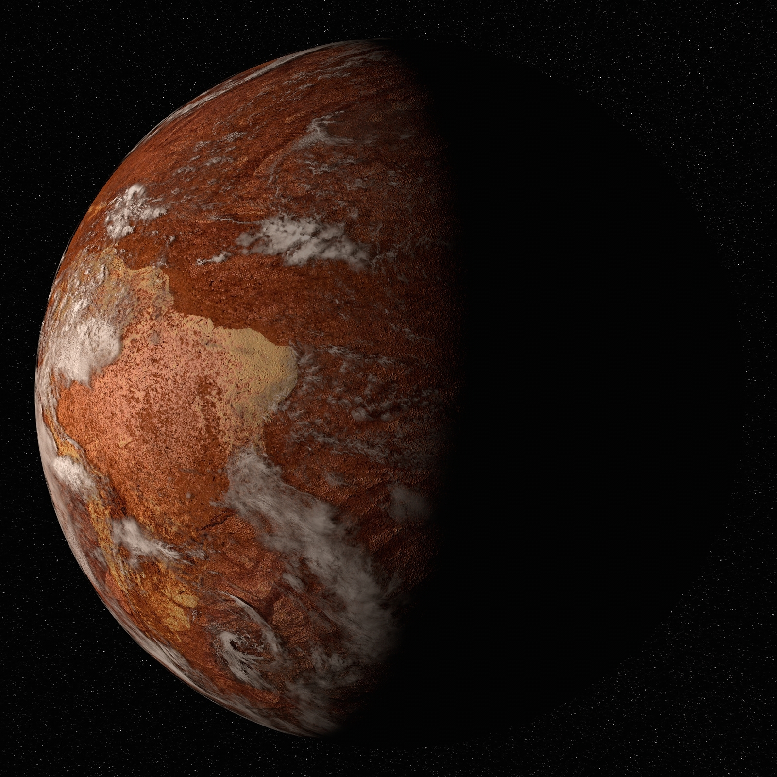 desert earth planet 3d model