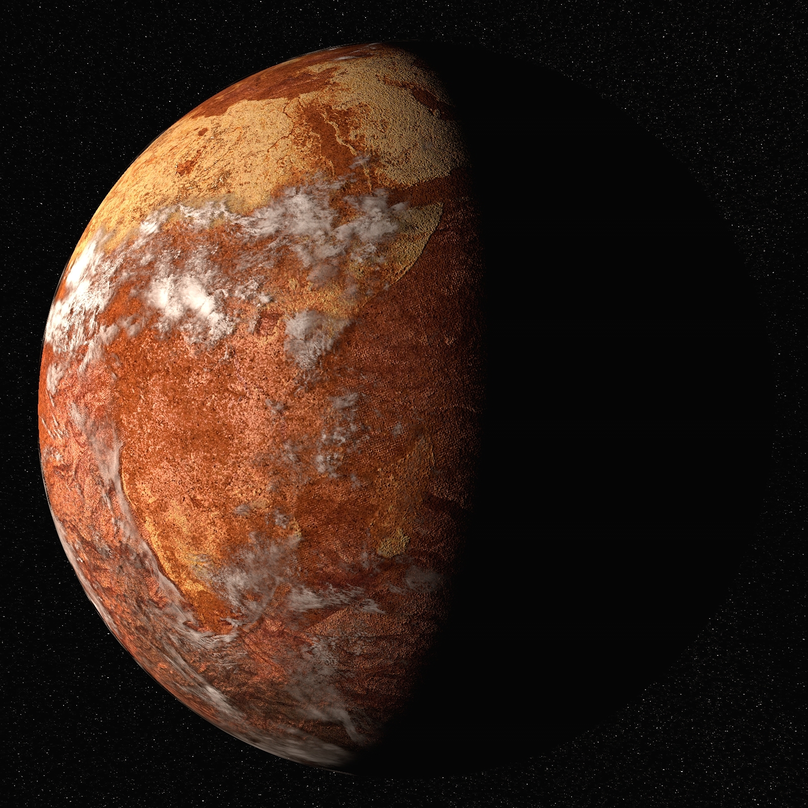 desert earth planet 3d model