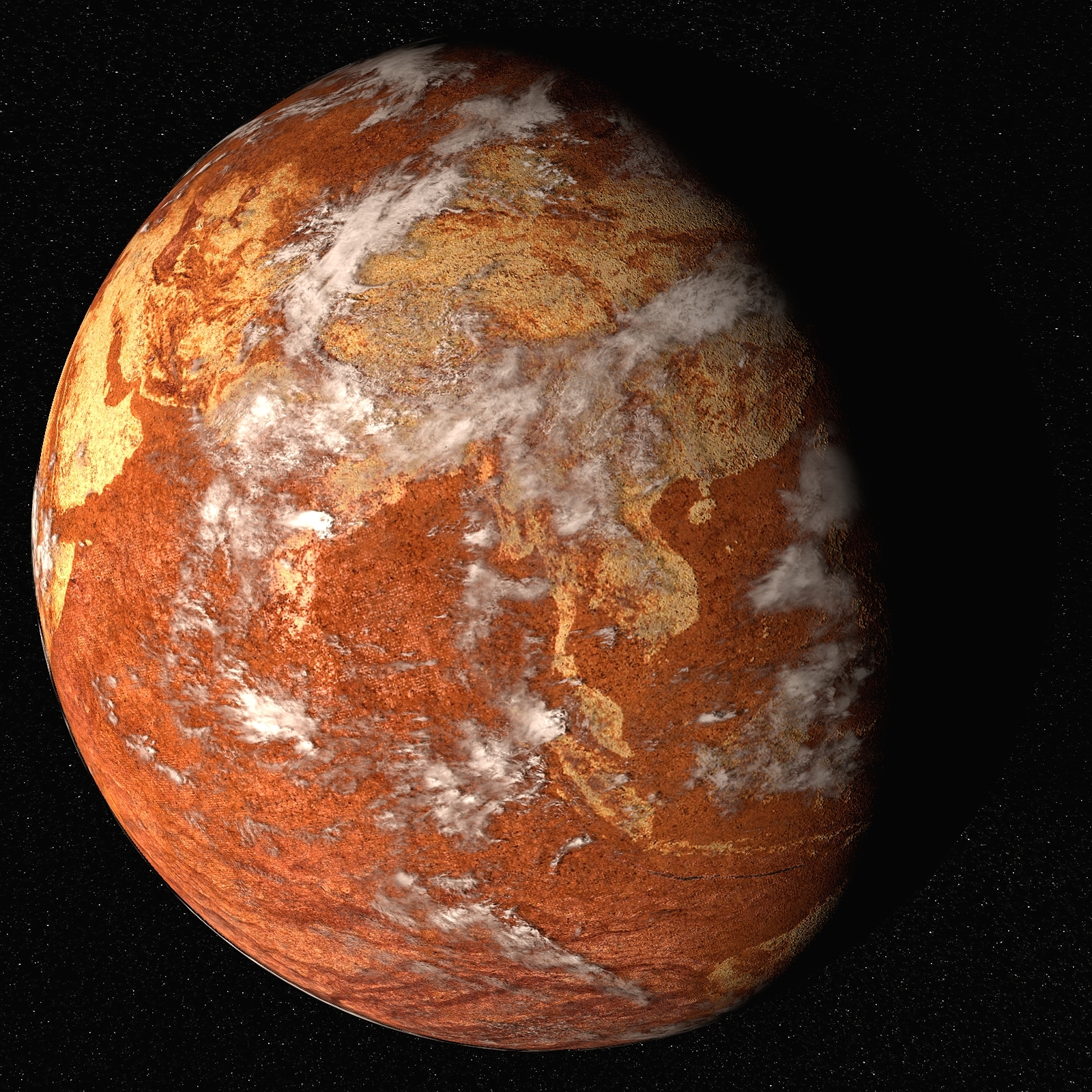 desert earth planet 3d model