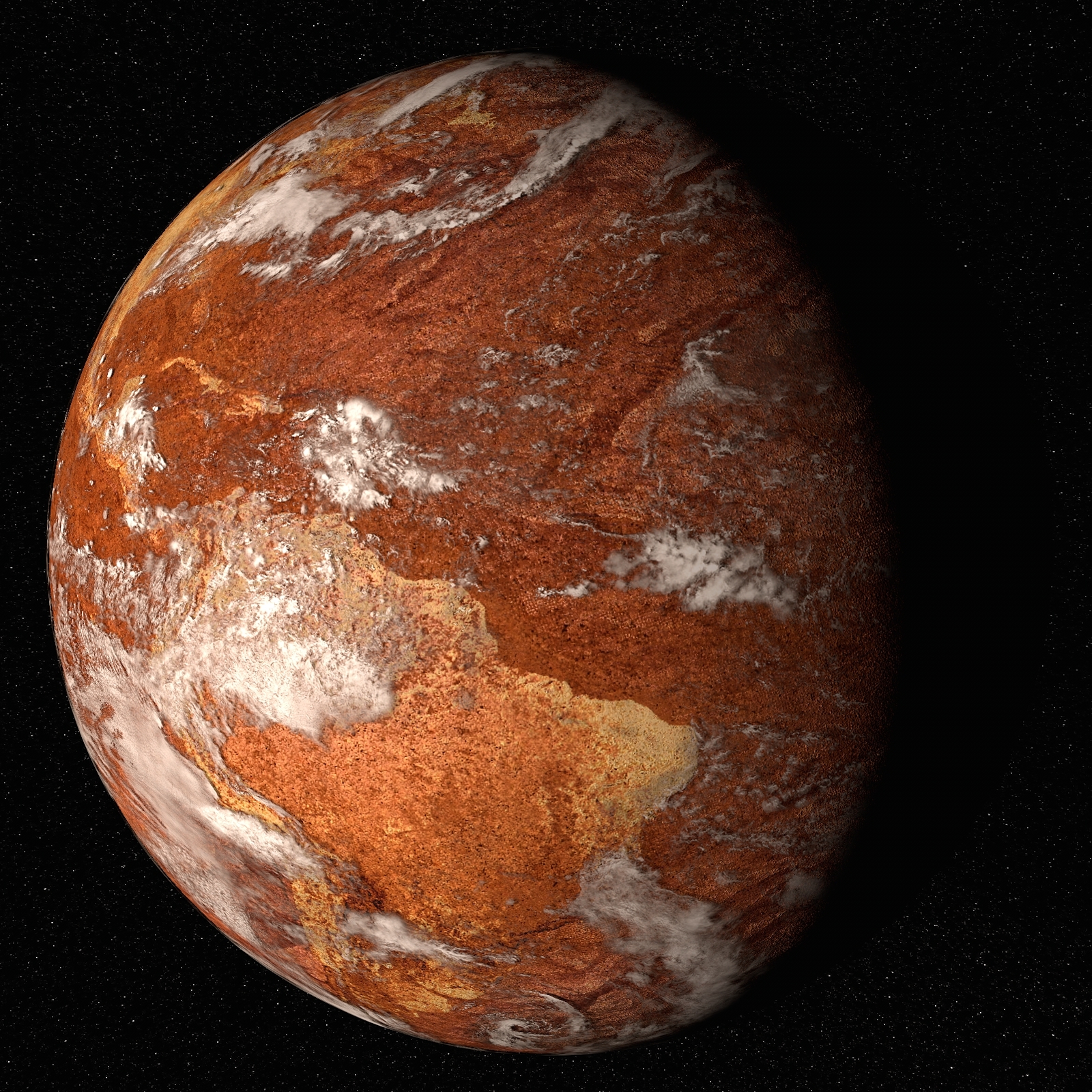 desert earth planet 3d model
