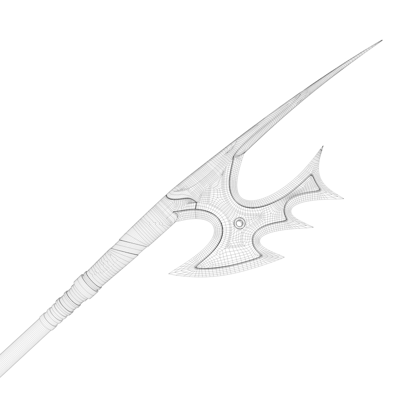 futuristic spear 3d model