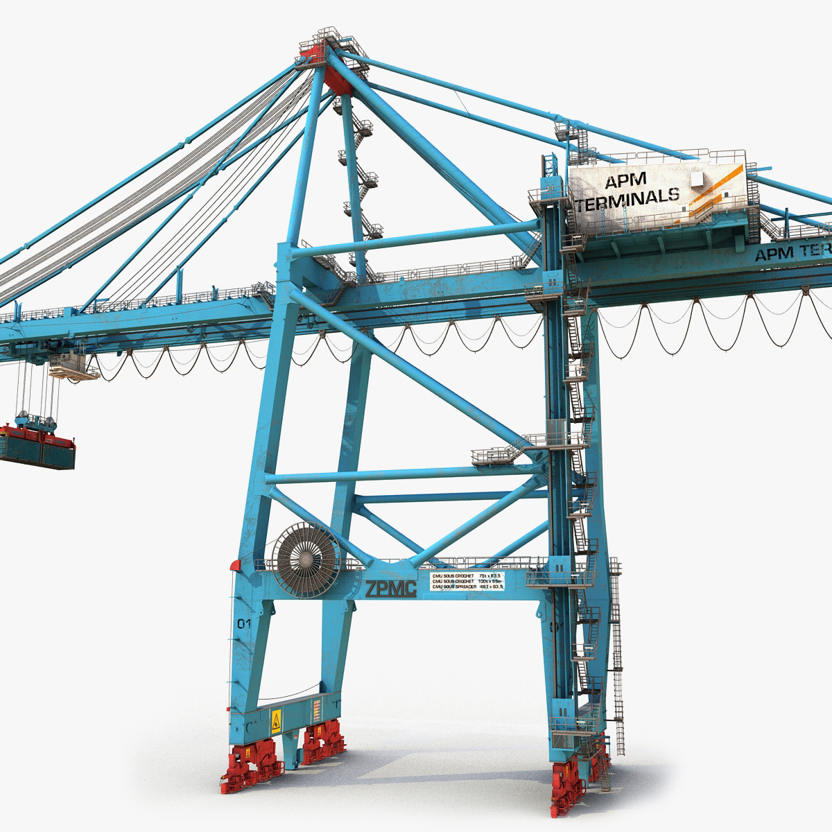 3d harbor crane