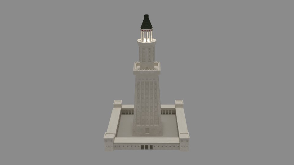 3d lighthouse alexandria model