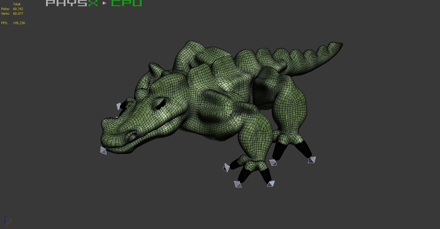 monster t-pose rigged 3d max