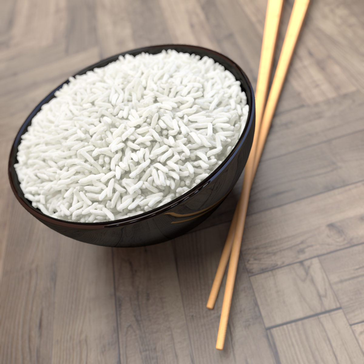 3d rice bowl model