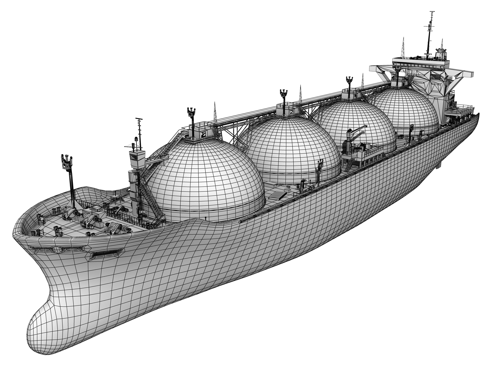 lng tanker ship 3d max