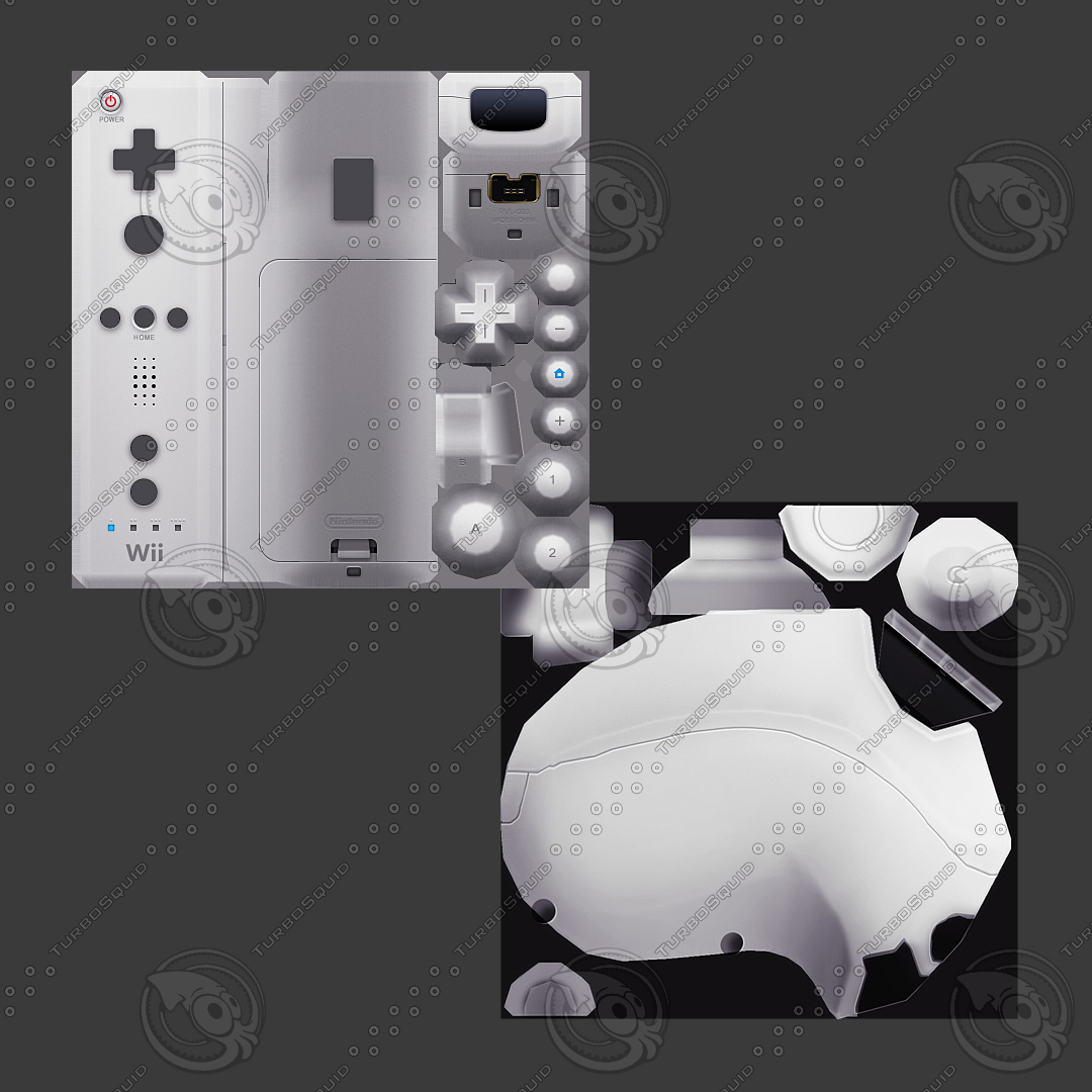 3d wii remote nunchuk model