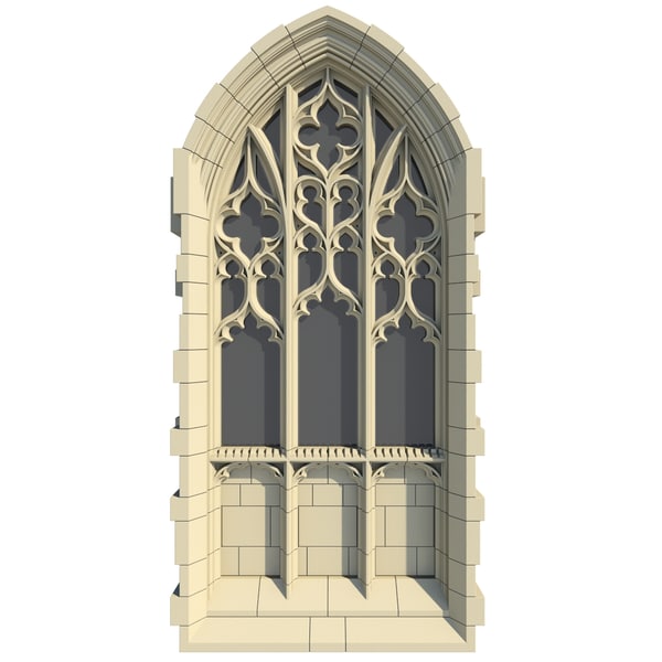 3ds arched gothic window