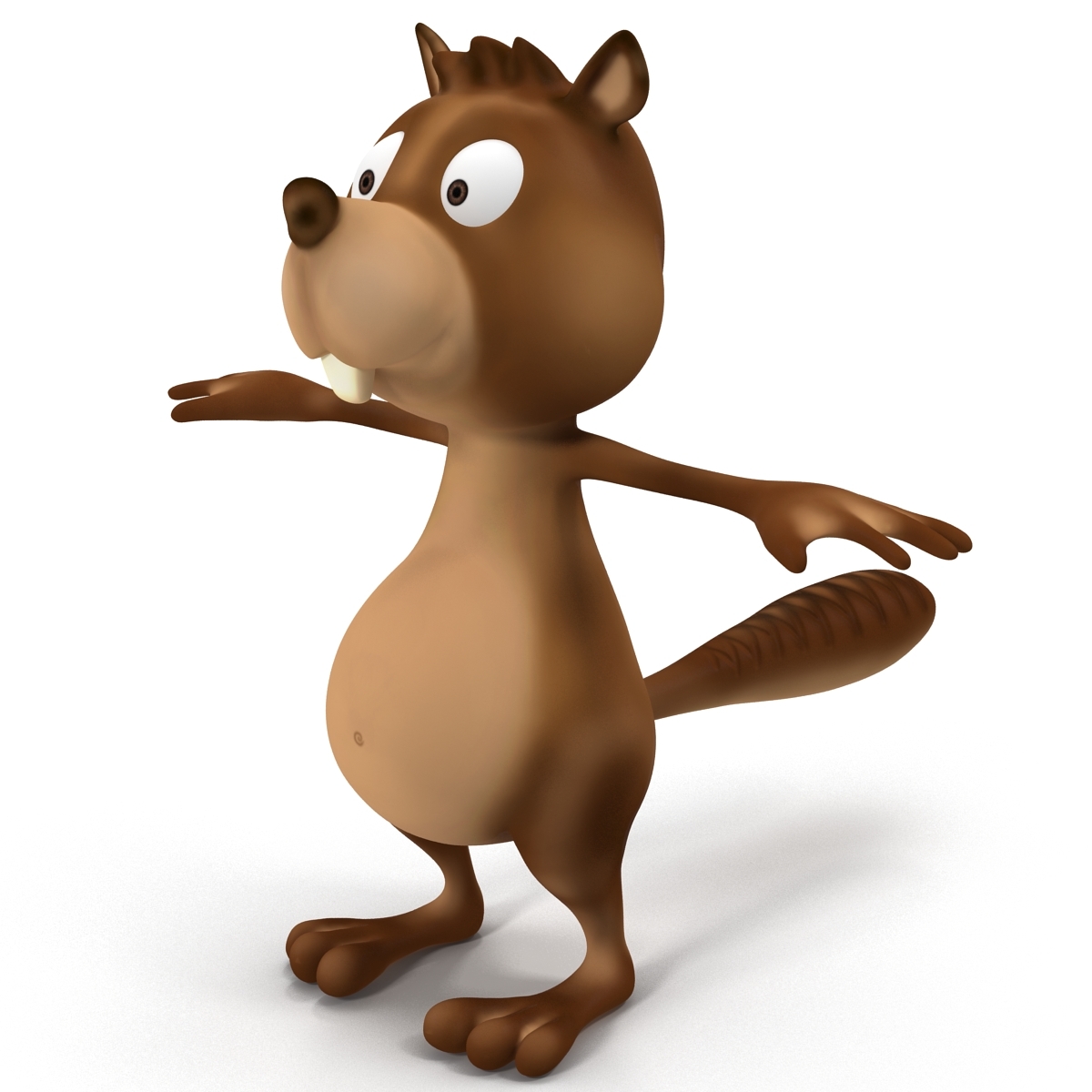 beaver cartoon 3d model