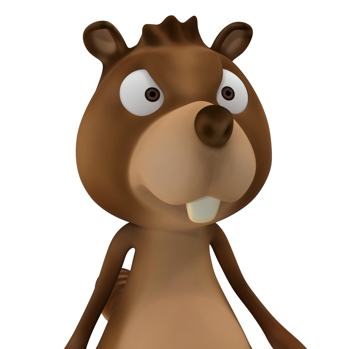 3ds max cartoon beaver rigged