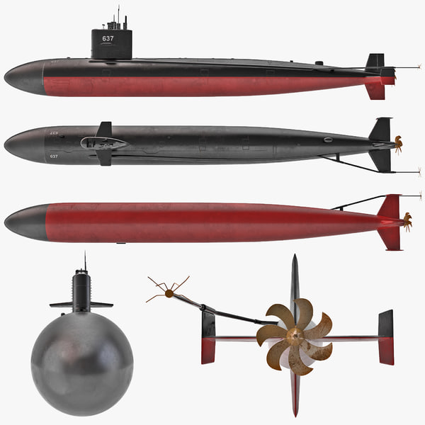 russian lada class submarine 3d 3ds