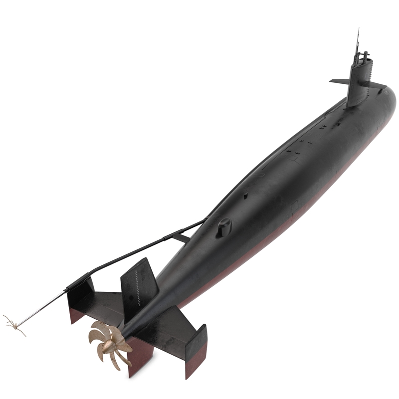uss sturgeon submarine 3d model
