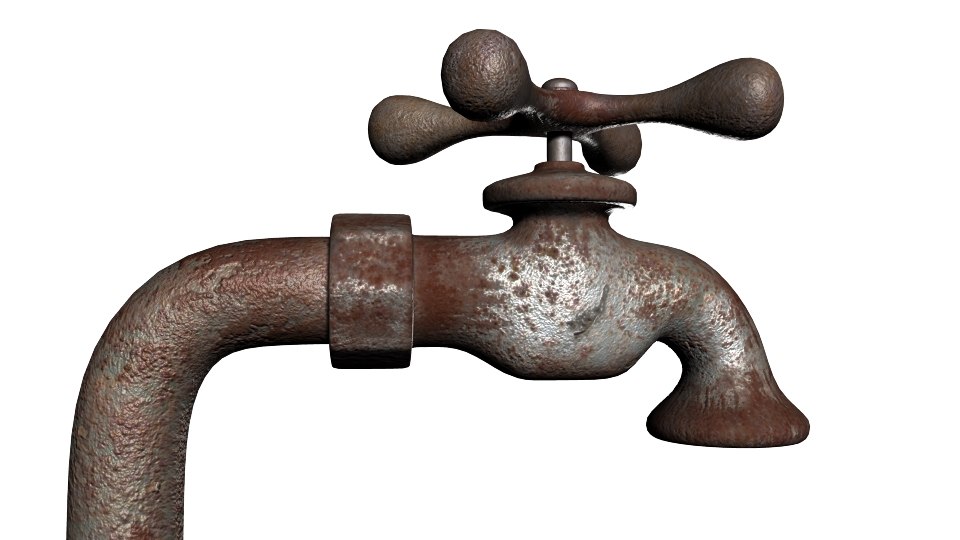 3ds max faucet rusty