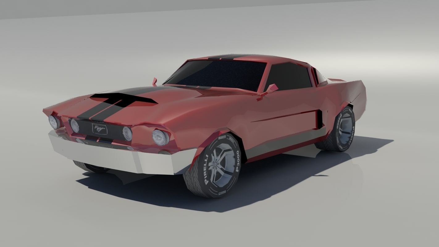 mustang unity 3d model