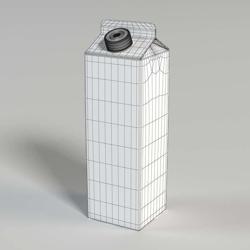 3d model milk carton