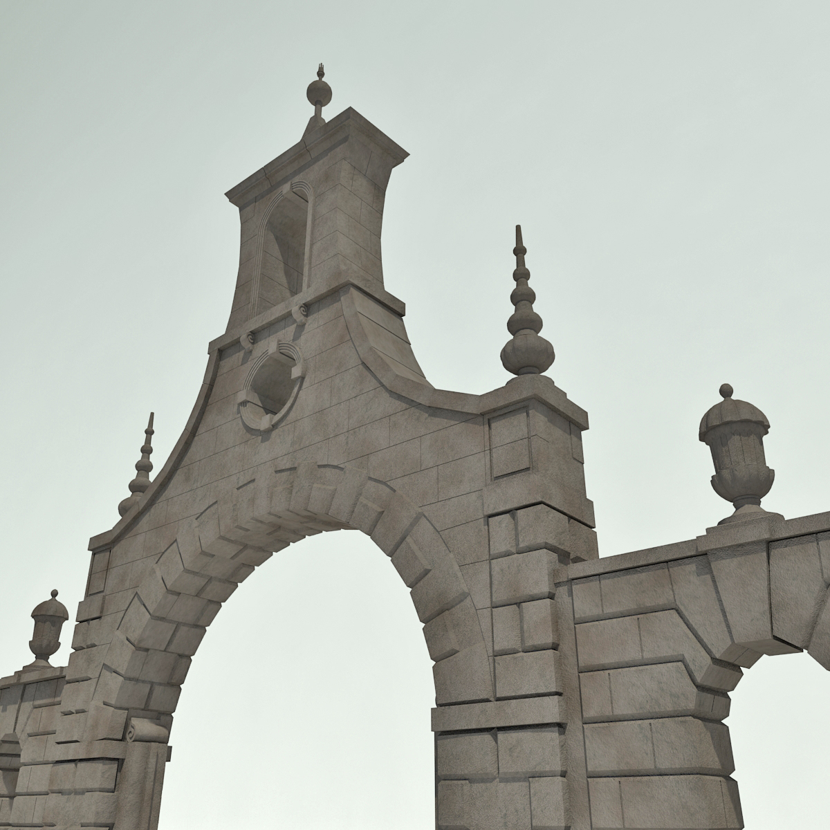 3d model archway gate
