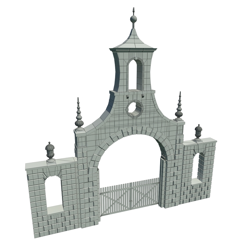 3d model archway gate