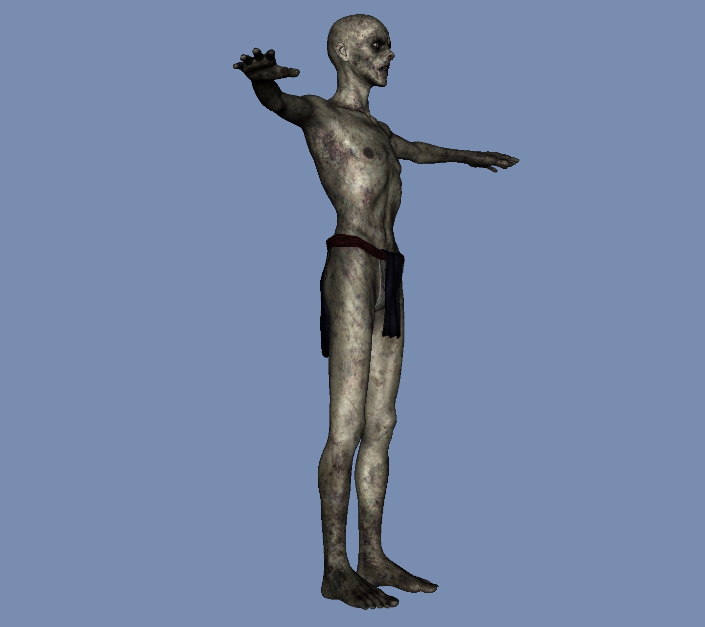 zombie male 3d model