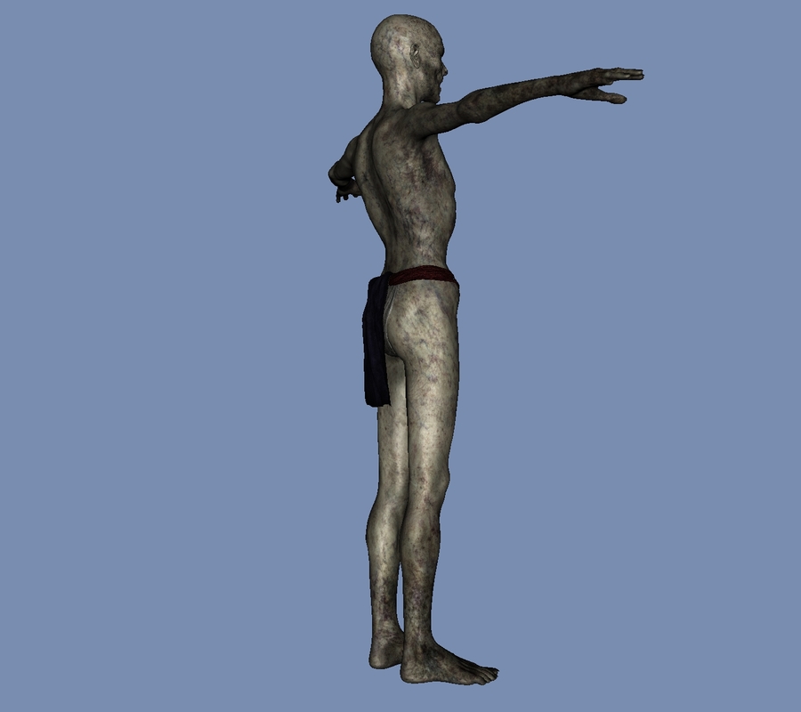 zombie male 3d model