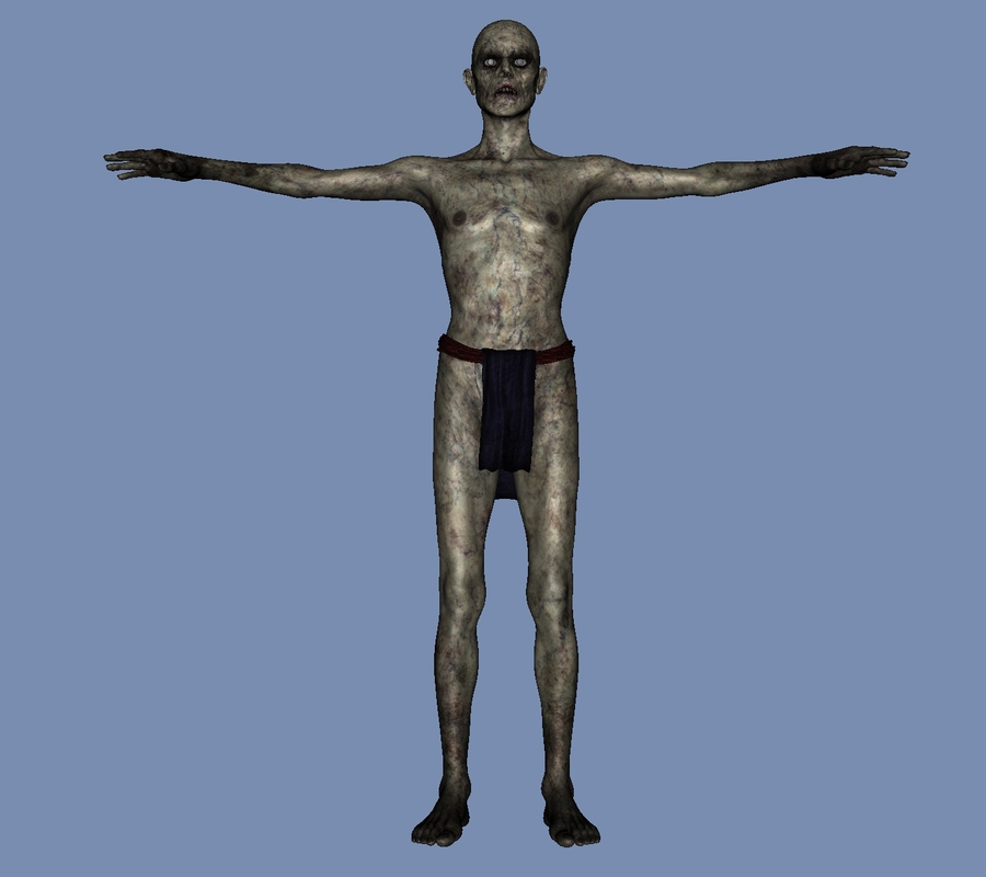 zombie male 3d model