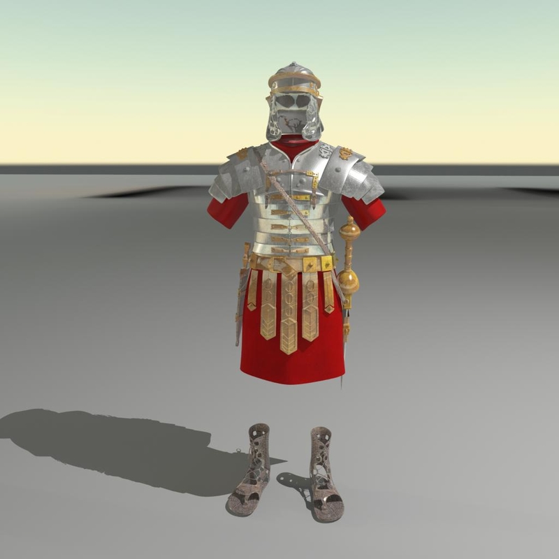 3d model roman armor